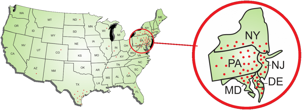 Locations Served | Bartush Signs